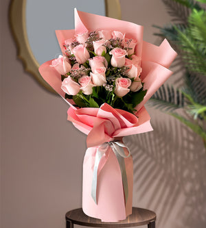 Bouquet of 20 Pink Roses